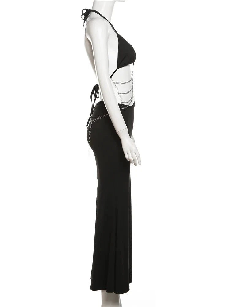 Nala Chain Halter Maxi – Style Wearhouse Label